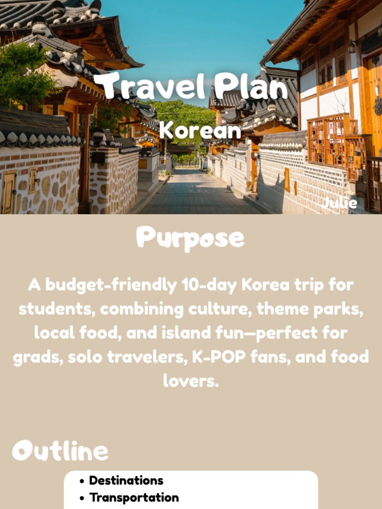 Travel Plan - Korean | PDF