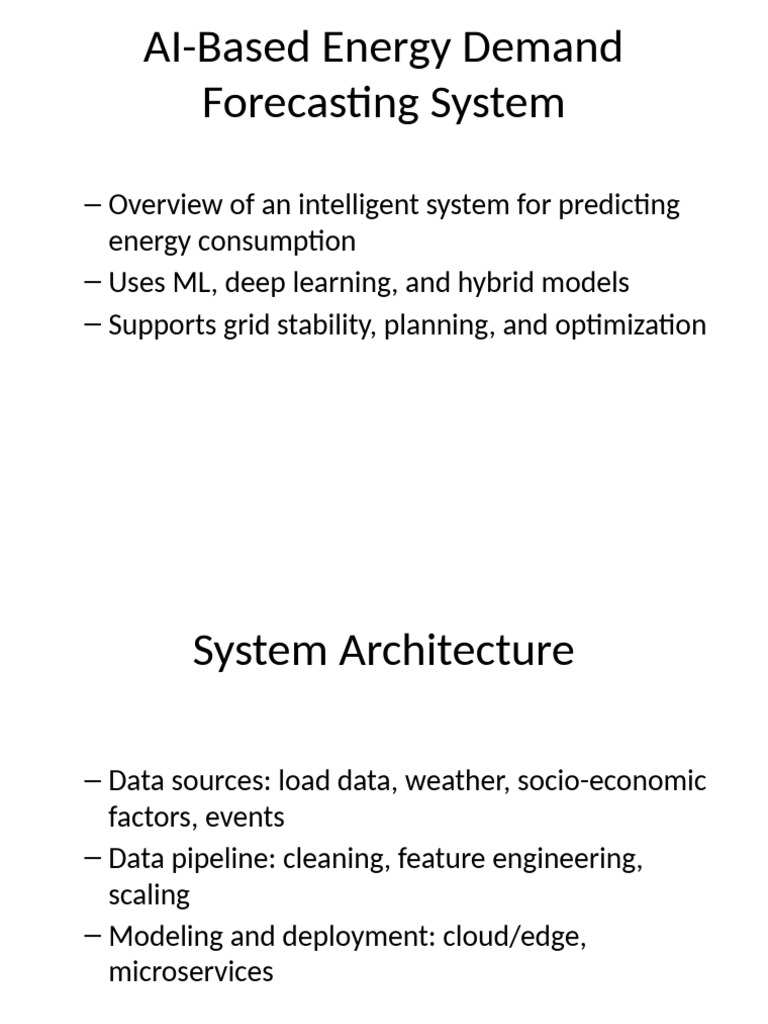 AI Energy Demand Forecasting Presentation | PDF