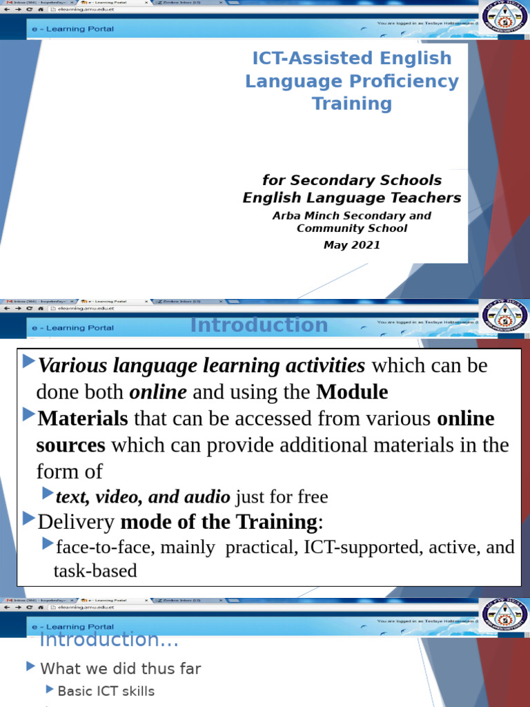 ICT-Enhanced English Training for Teachers | PDF | Educational ...