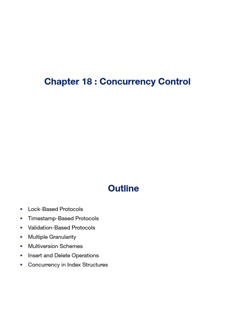 Concurrency Control | PDF | Database Transaction | Concurrency (Computer Science)