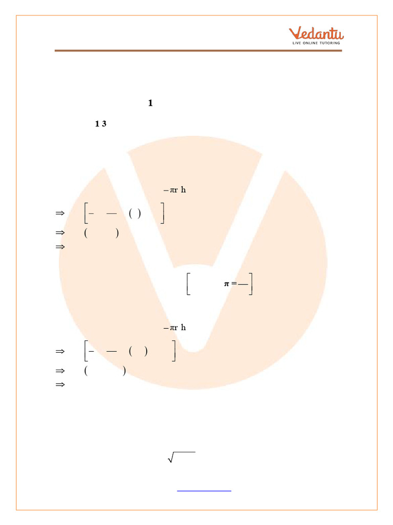 NCERT Solutions Class 9 Maths Chapter 11 - Vedantu | PDF | Volume | Area