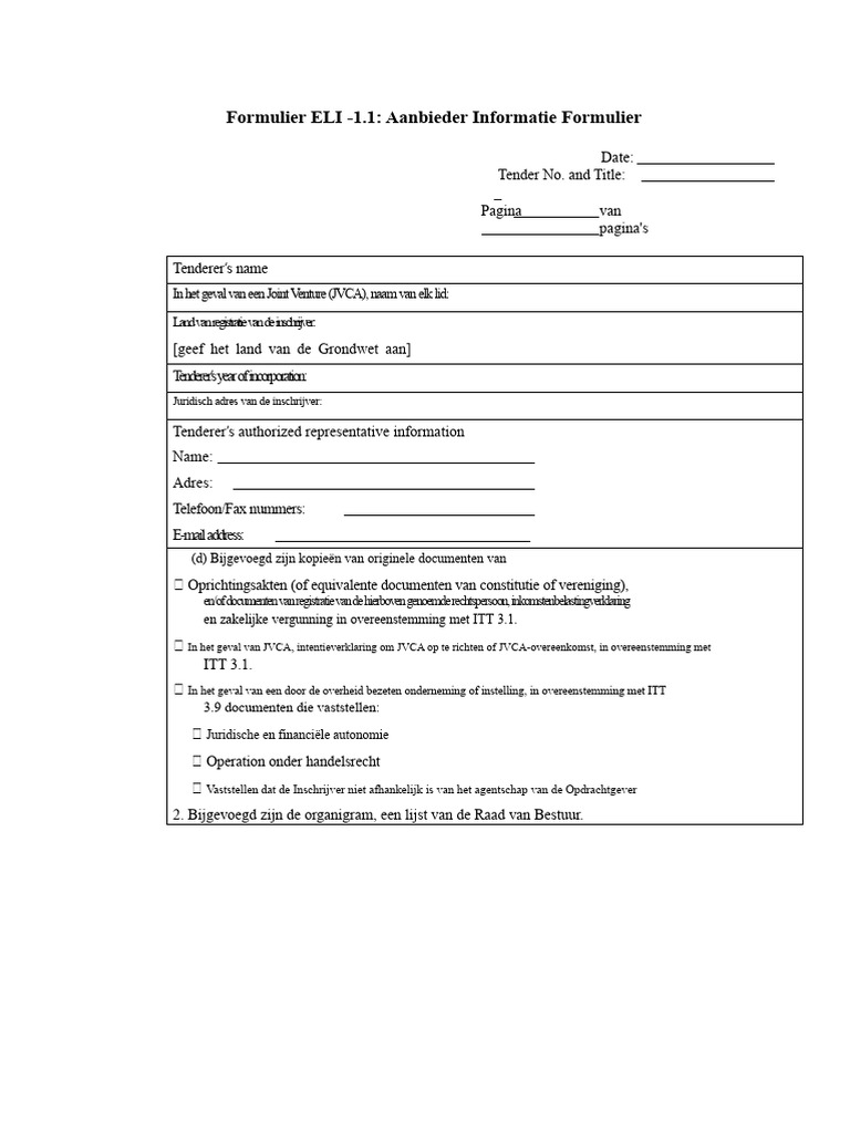 Formulier ELI 1.1 | PDF