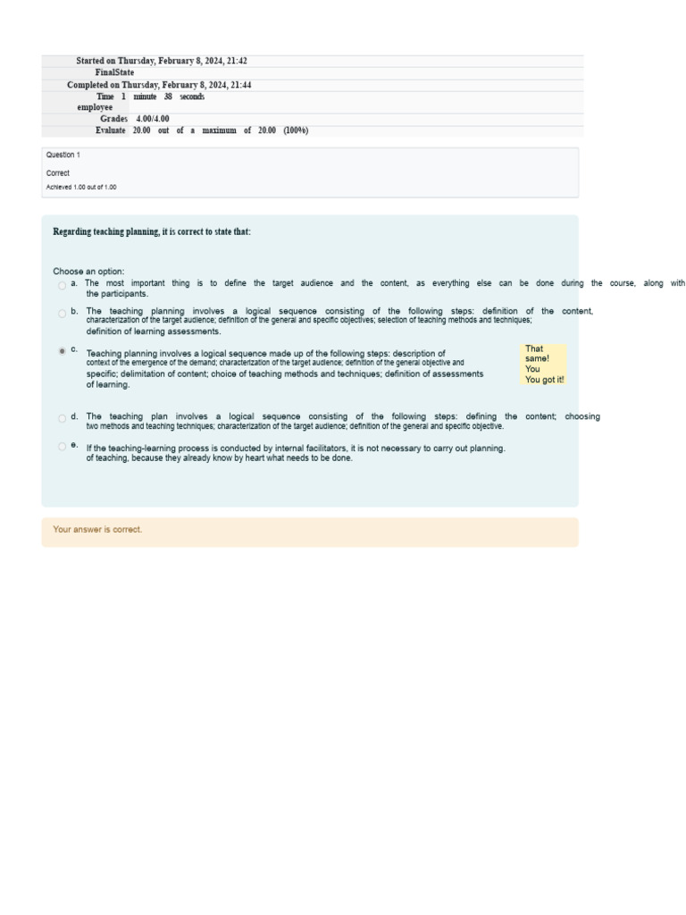 Assessment Exercise - Module 2 - Review of The Attempt | PDF | Learning ...