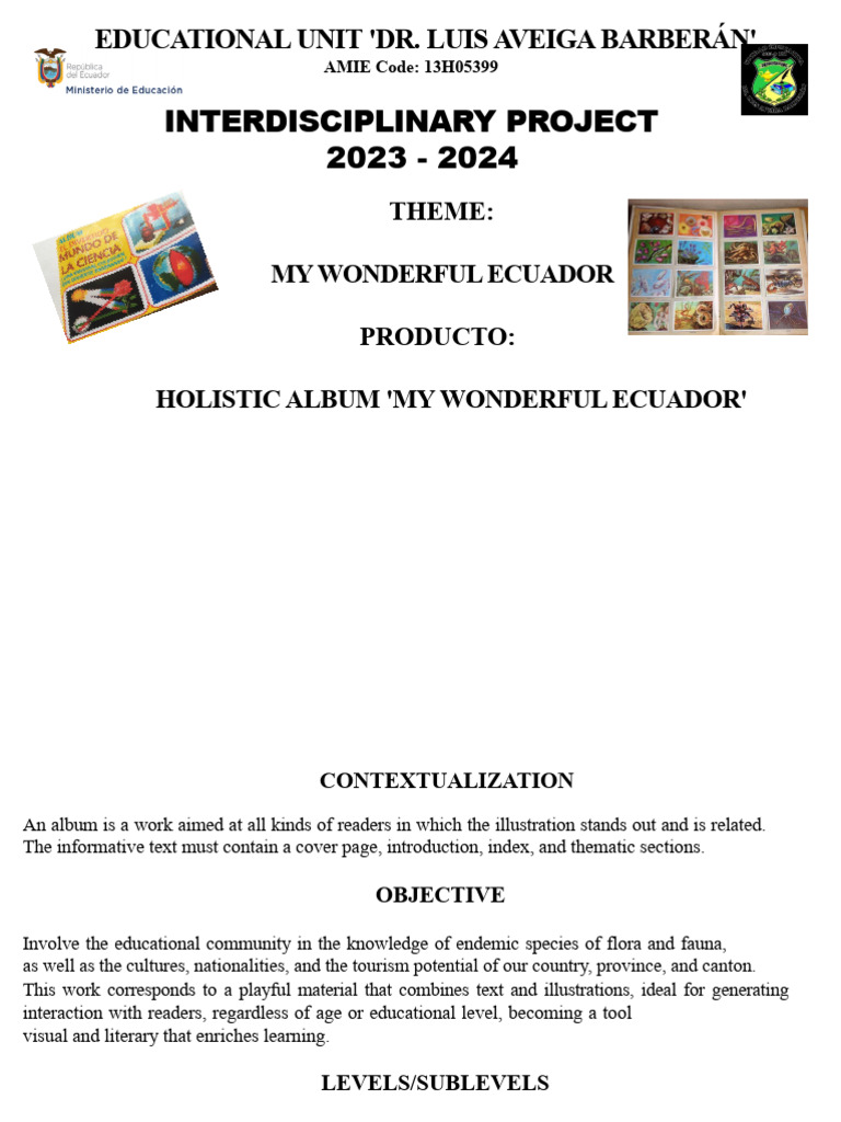 Holistic Album Project: My Ecuador | PDF | Human Communication