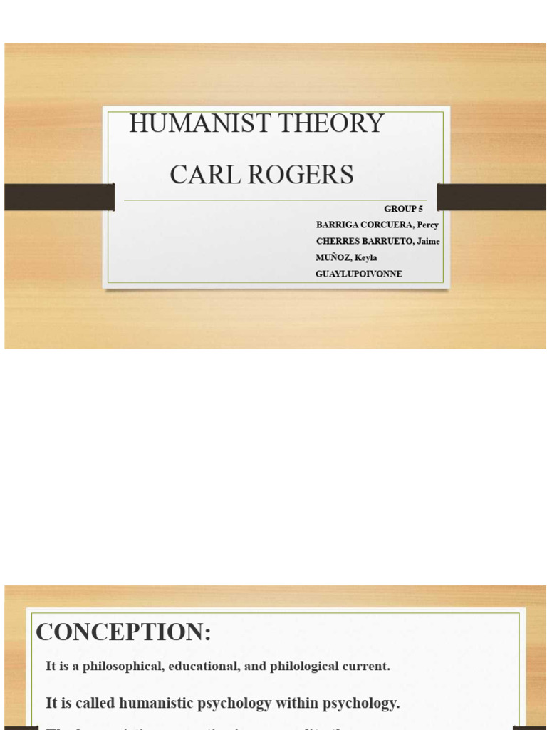 Humanistic Psychology and Carl Rogers | PDF | Humanistic Psychology ...