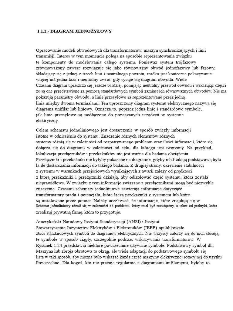 1.1.2 Schemat Jednokablowy | PDF