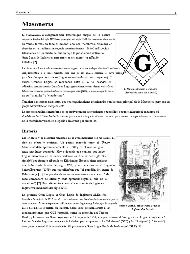 Masonería | PDF | Masonería | Logia masónica