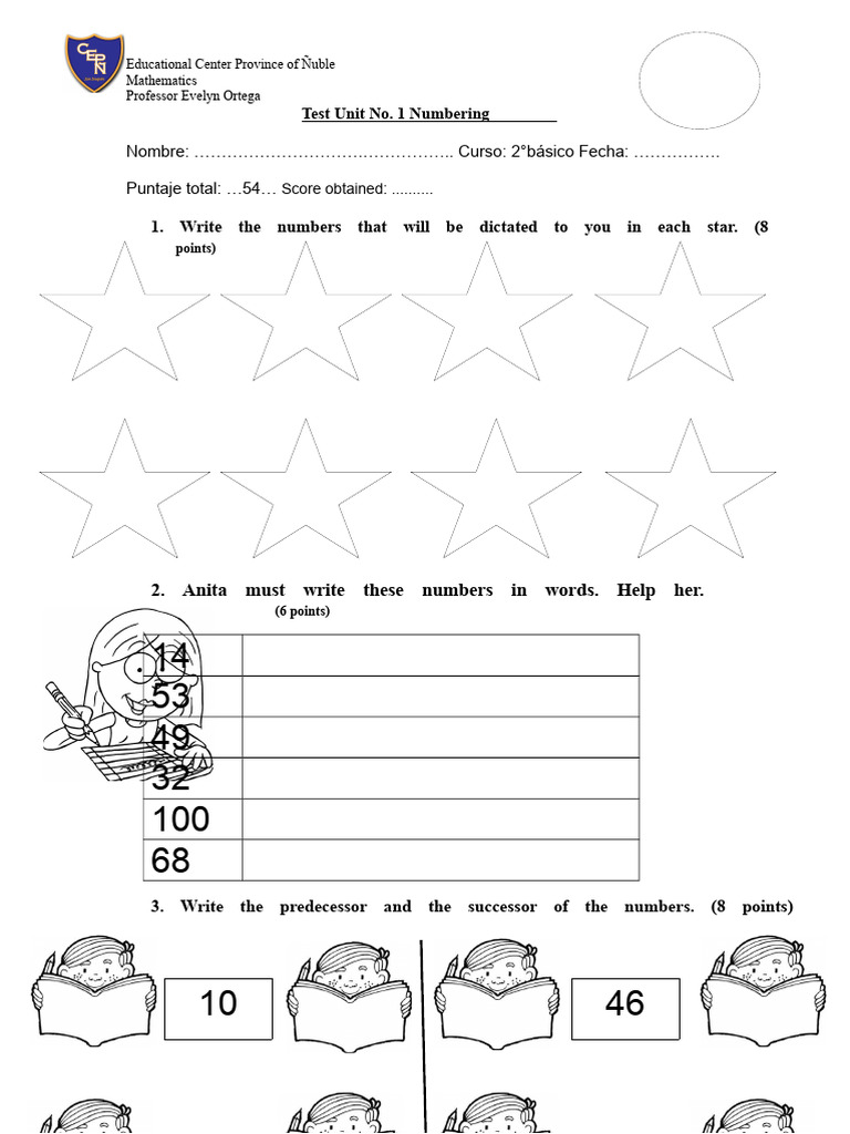 Math Test Unit for 2nd Grade Students | PDF