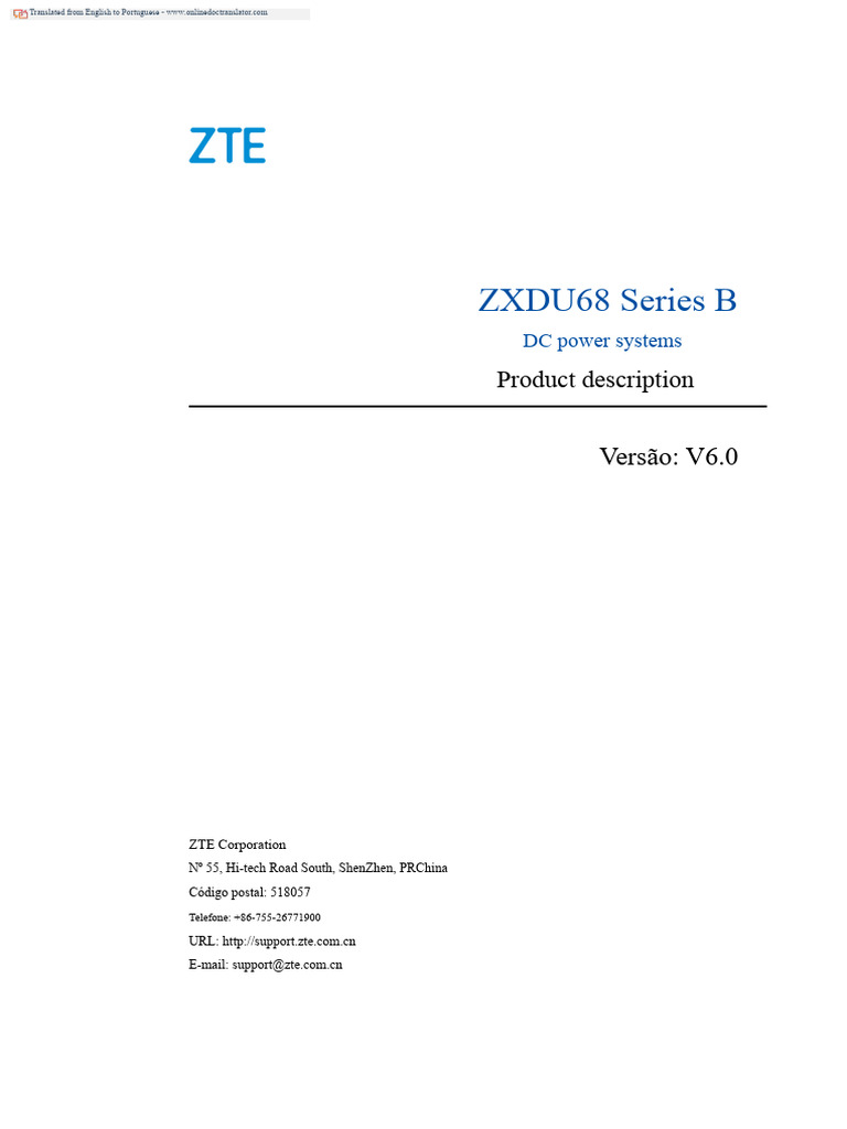 ZXDU68 Series B DC Power Systems Guide | PDF | Rectifier | Power Supply