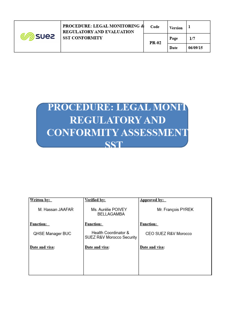 SST Compliance Legal Monitoring Procedure | PDF | Regulatory Compliance ...