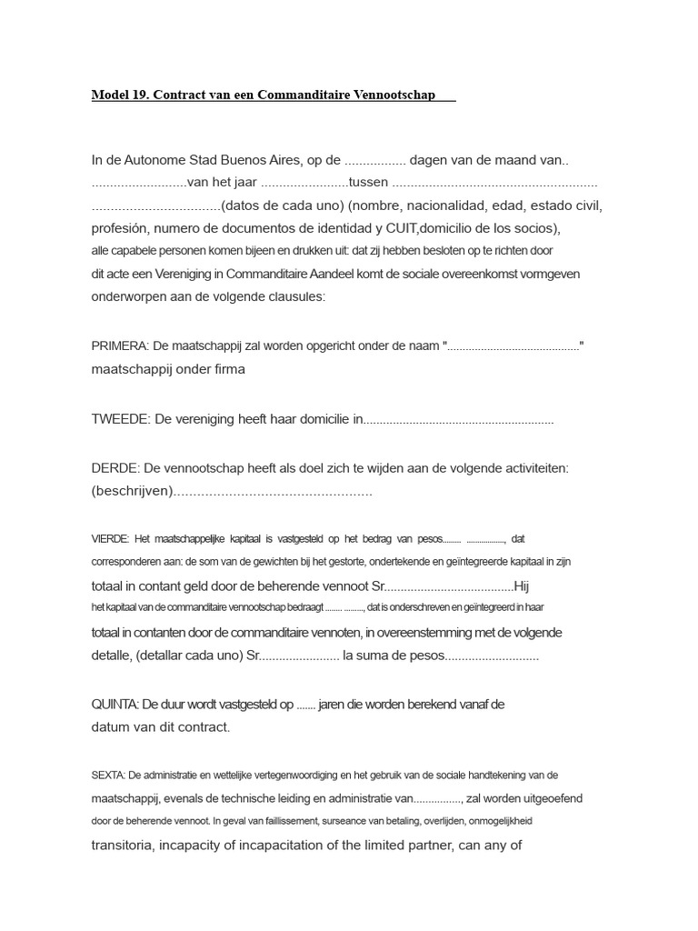 19 Gewone Commanditaire Vennootschap | PDF