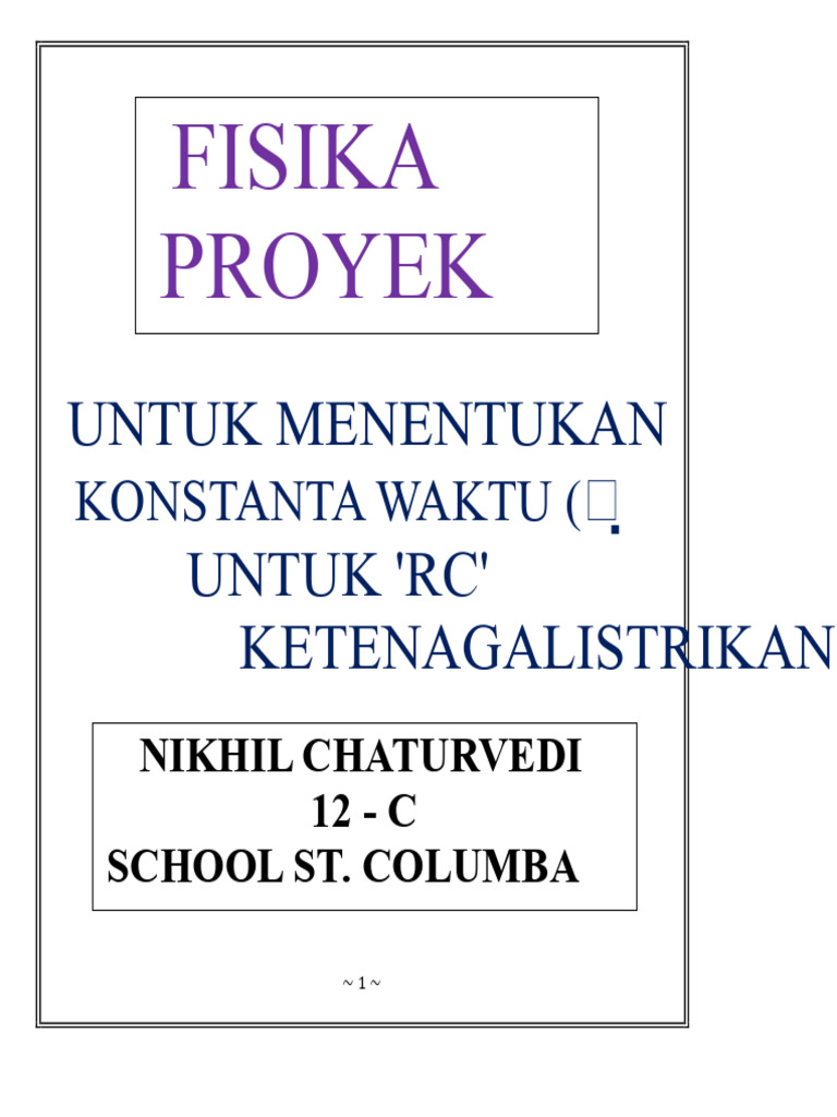 Proyek Fisika Kelas 12 | PDF