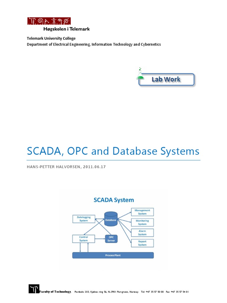 SCADA, OPC and Database Systems | PDF