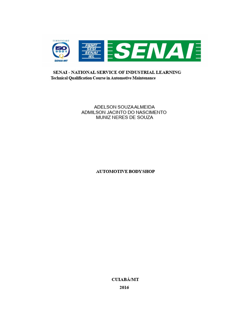 Automotive Bodywork Thesis | PDF | Auto Mechanic