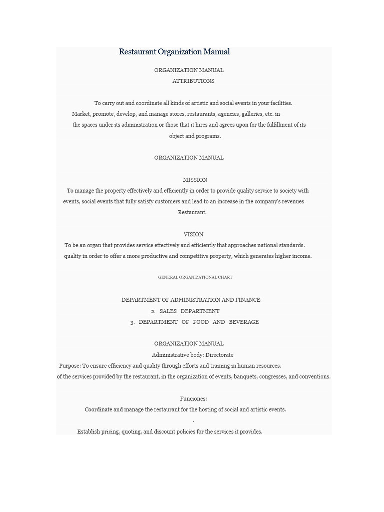 Restaurant Event Management Manual | PDF | Restaurants | Pricing