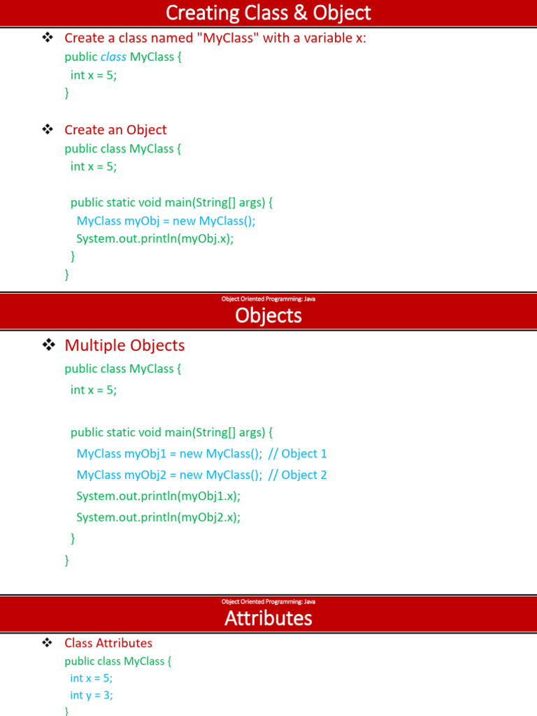 Java Classes | PDF | Class (Computer Programming) | Method (Computer Programming)