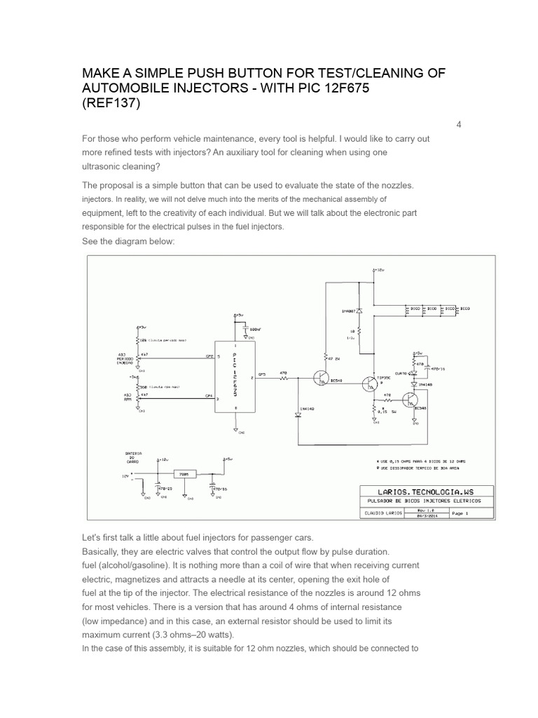 Homemade Fuel Injector Nozzle Switch | PDF | Resistor | Fuel Injection