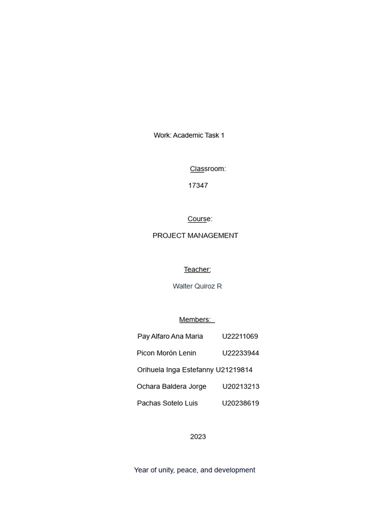 Academic Task 1 Project Management | PDF | Scrum (Software Development)