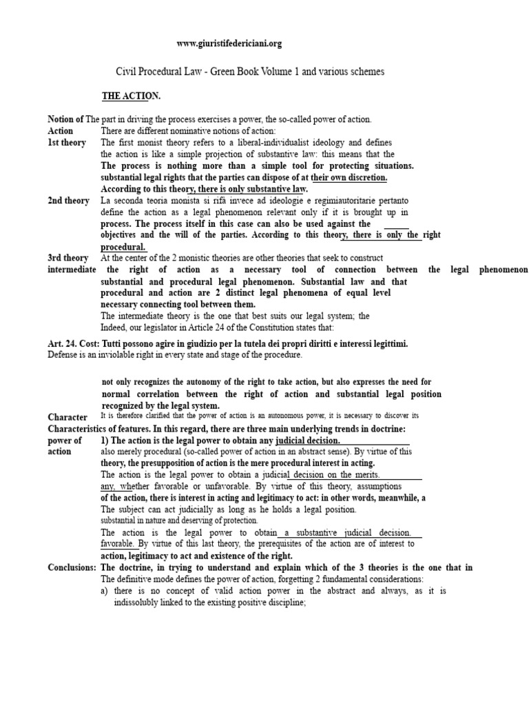 Civil Procedure Green 1 and Various Schemes | PDF | Lawsuit | Judgment ...