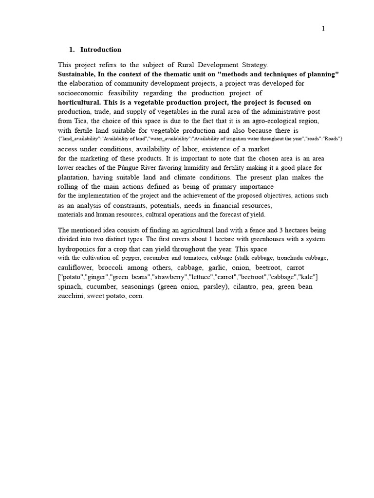 Sustainable Vegetable Production Project | PDF | Agriculture | Vegetables