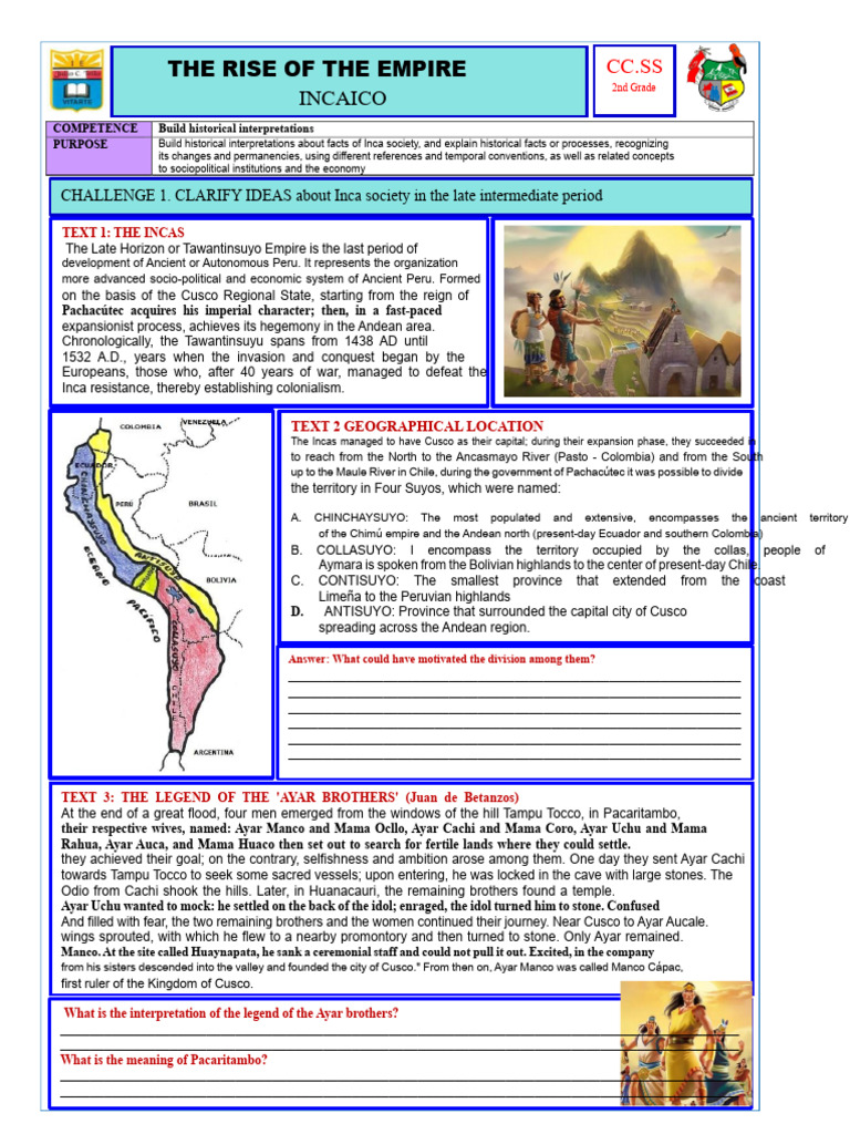 Sem 14. The Origin of the Incas and the Rise of the Inca Empire | PDF | Inca Empire | Andes