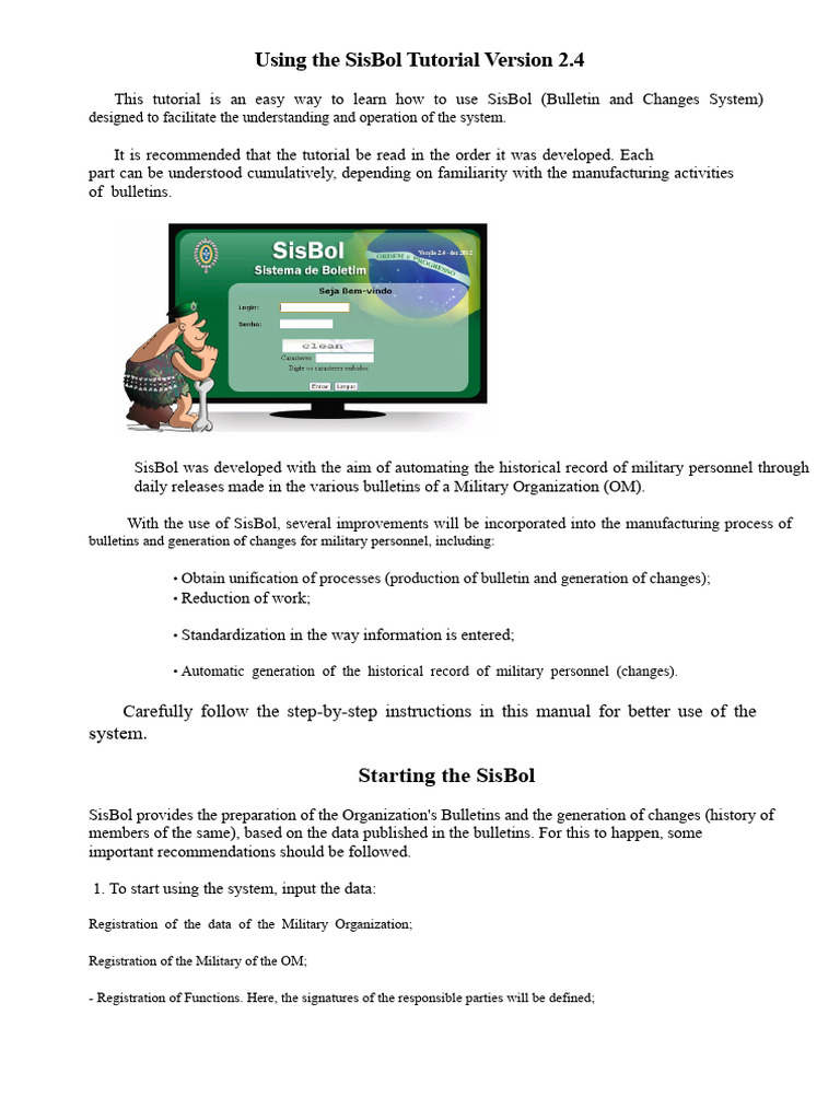SisBol Tutorial Version 2-4 | PDF | Icon (Computing) | Button (Computing)