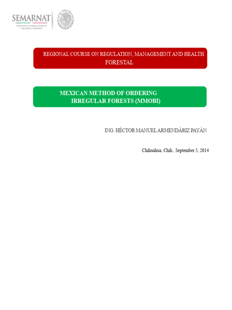 Mexican Method for the Management of Irregular Forests (MMOBI) | PDF ...