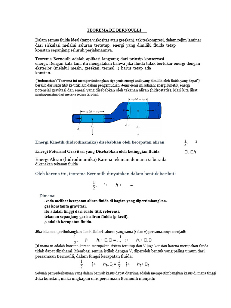 Teorema Bernoulli | PDF
