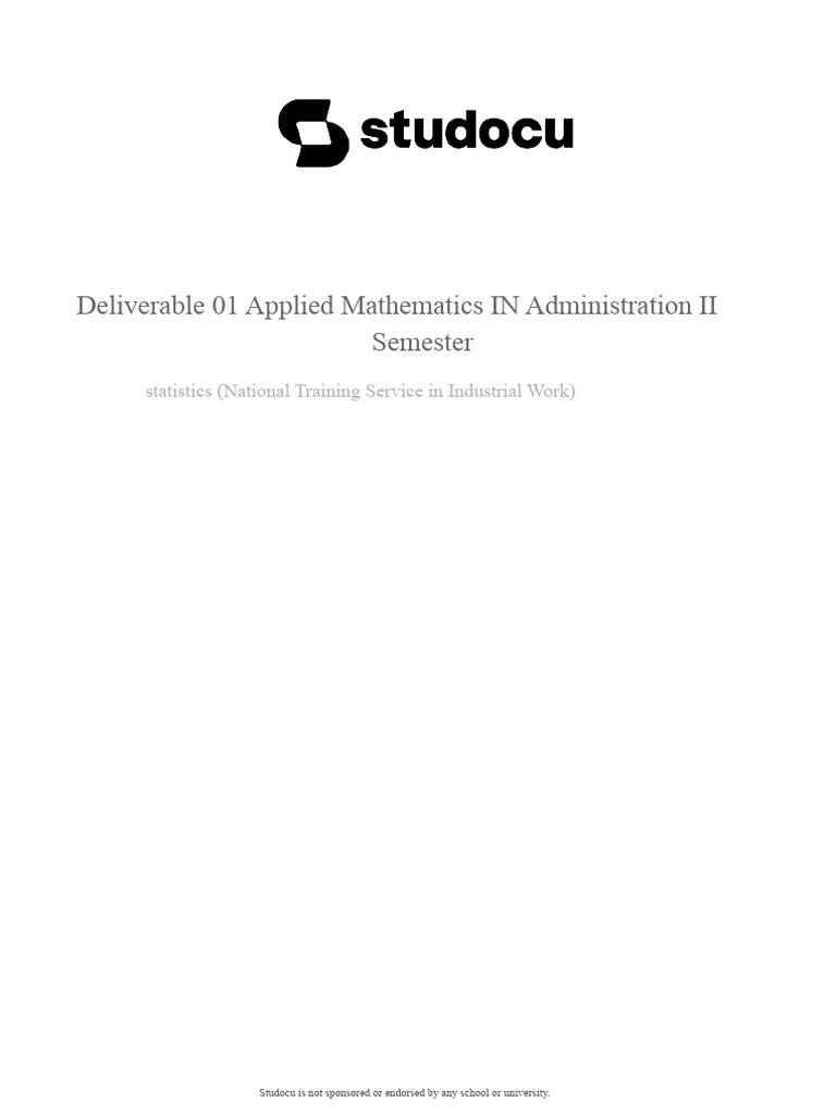 deliverable-01-applied-mathematics-in-management-second-semester | PDF | Matrix (Mathematics ...