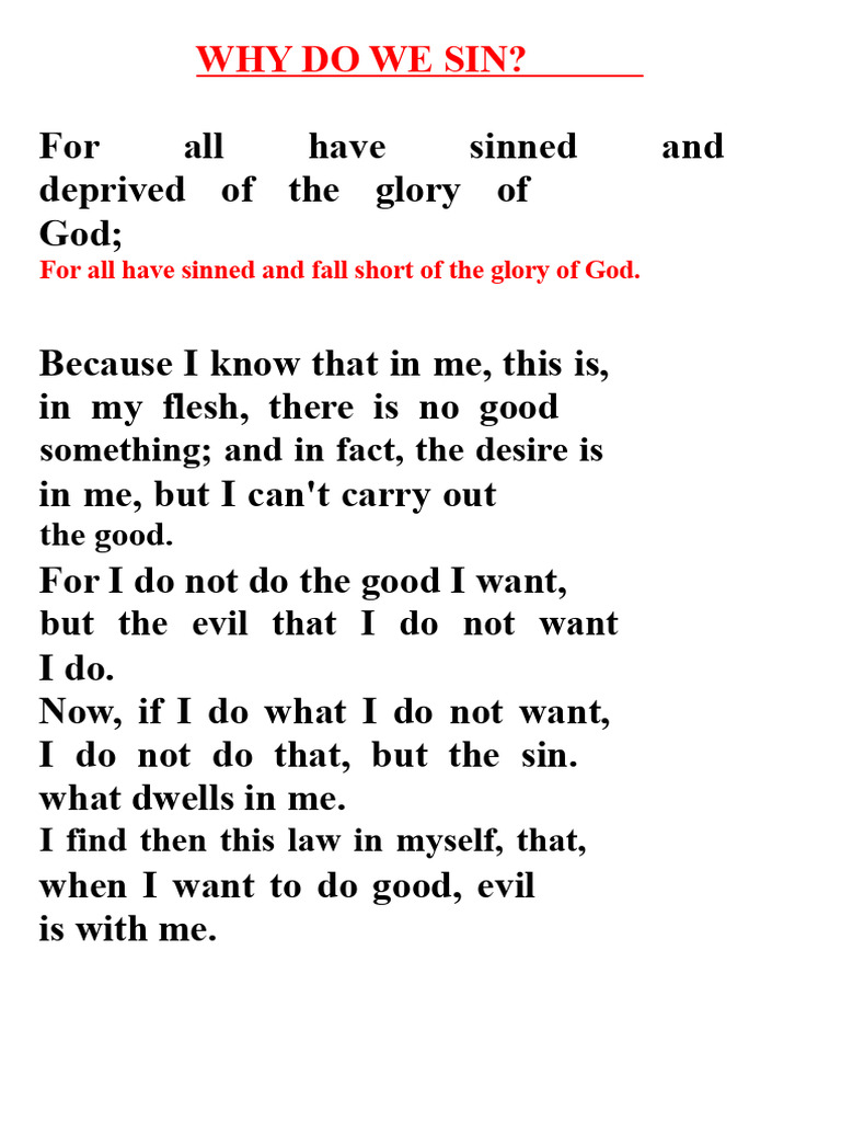 Why We Sin | PDF | Satan | Sin