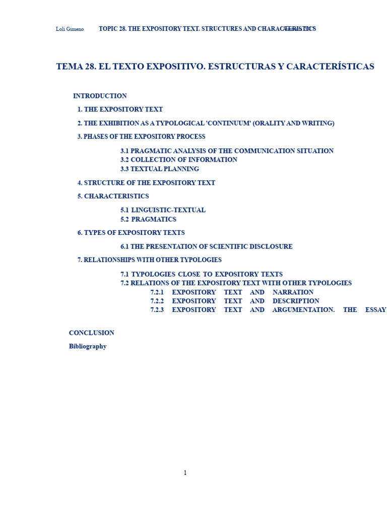 28 The Expository Text. Structures and Characteristics | PDF ...
