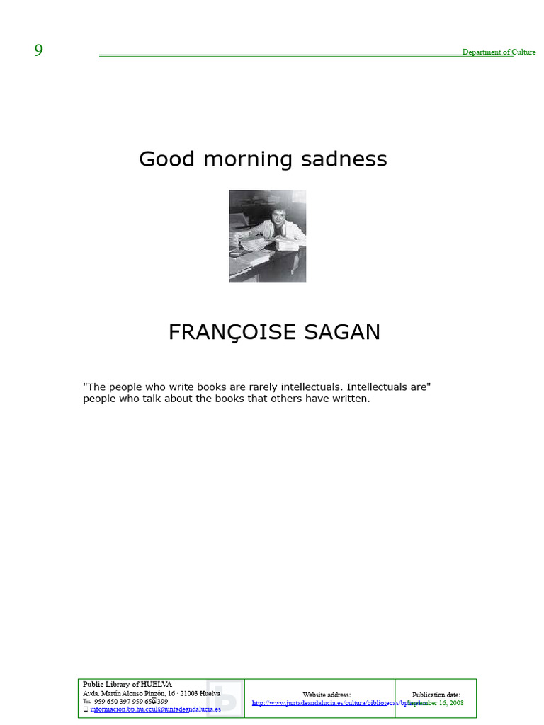 Good Morning Sadness Sagan | PDF