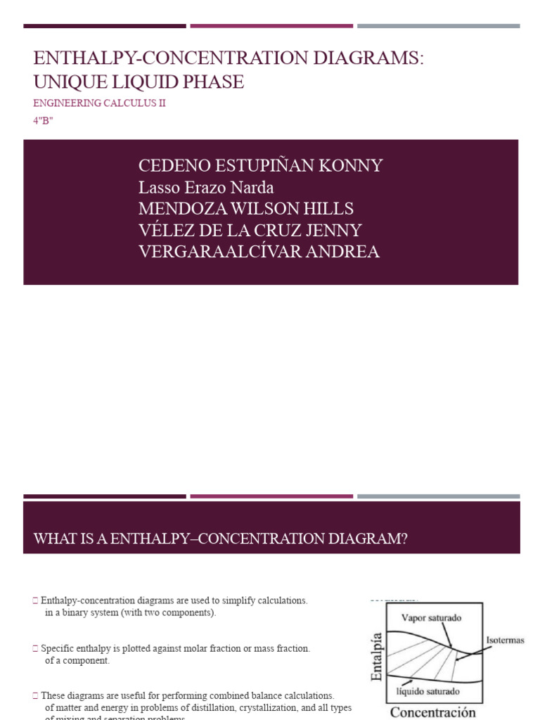 Enthalpy-Concentration Diagrams | PDF