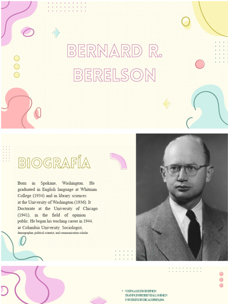 Bernard Berelson | PDF | Political Science | Sociology