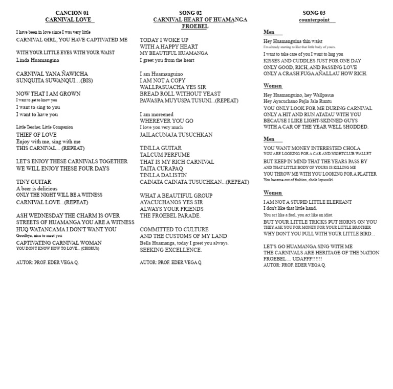 Song Comparsa 2019 | PDF | Carnival