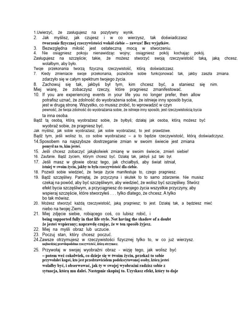 Podsumowanie Planu Zmiany Bashara | PDF