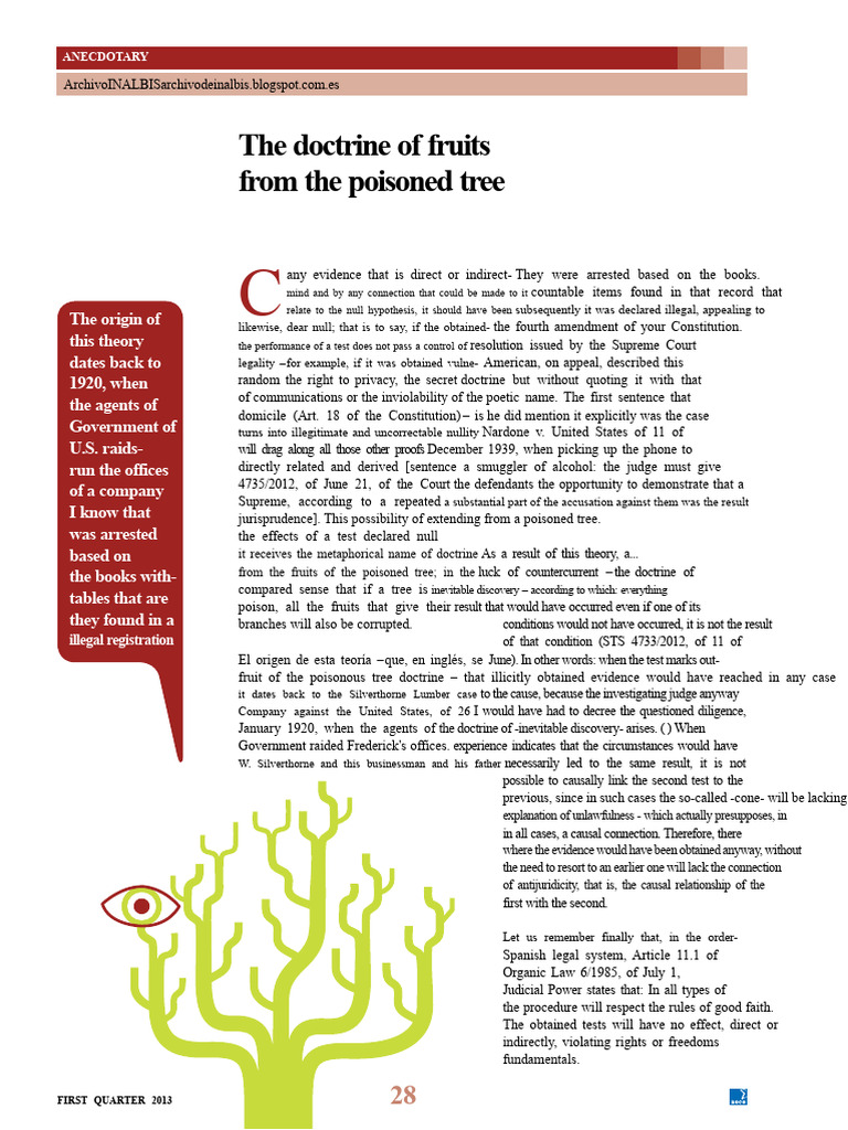 Theory of The Poisoned Tree | PDF | Justice | Crime & Violence