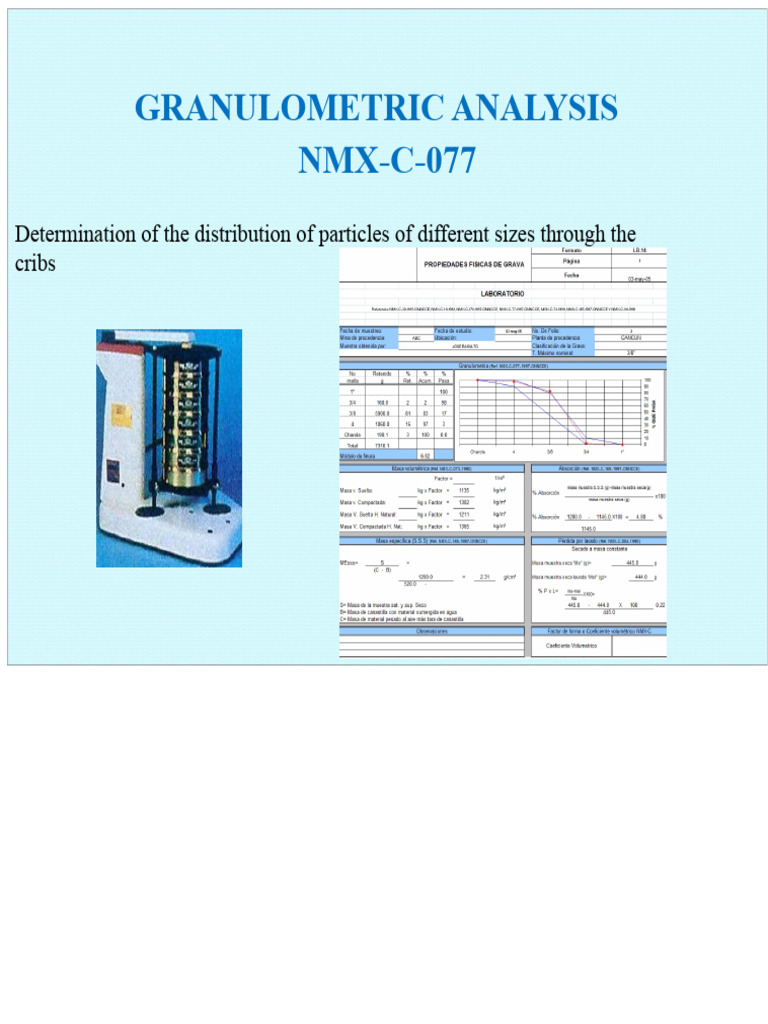 NMX-C-077 2 Granulometric Analysis | PDF | Percentage