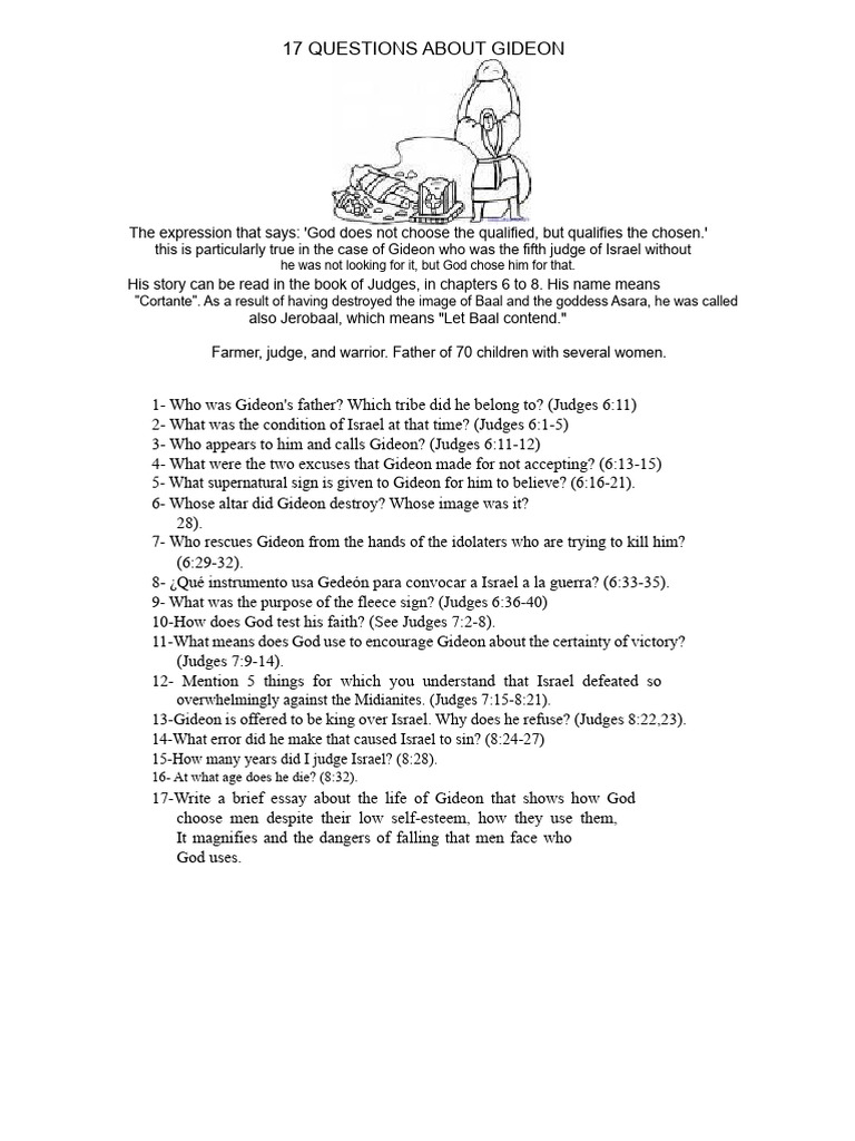 17 Key Questions About Gideon | PDF