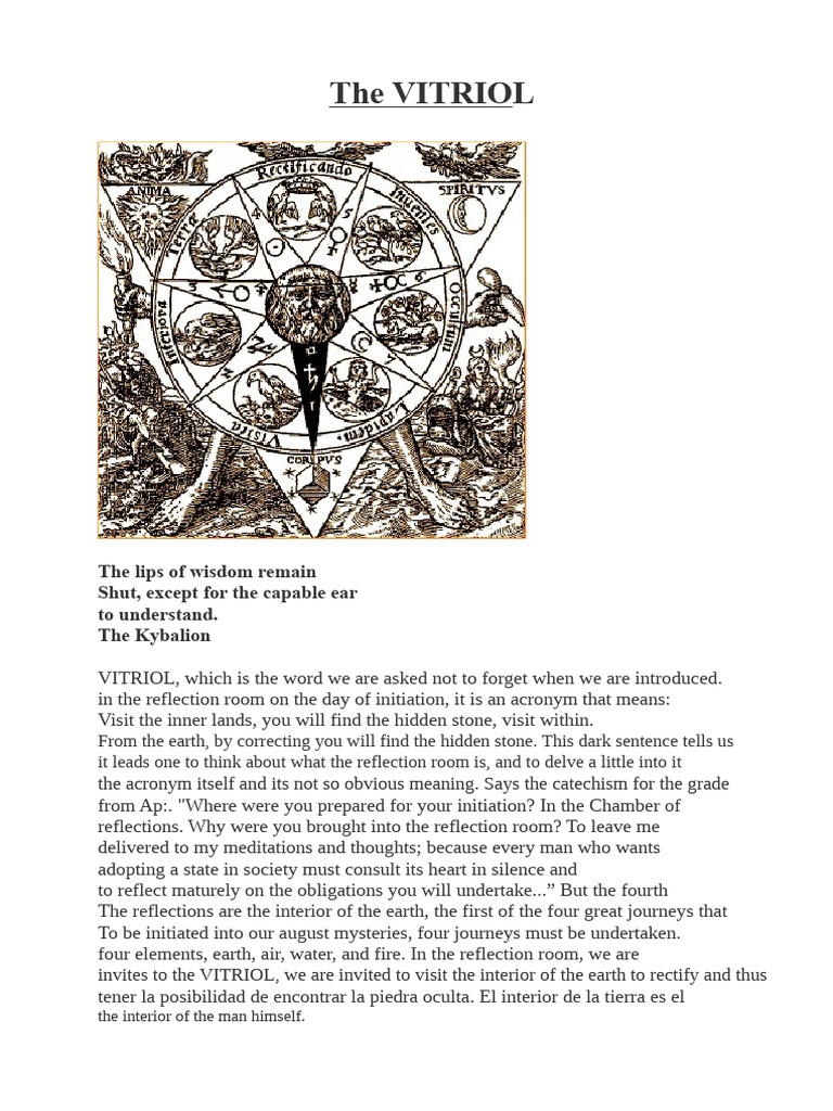 The Vitriol, Secrets of Alchemy. N/A | PDF | Alchemy | Hermeticism