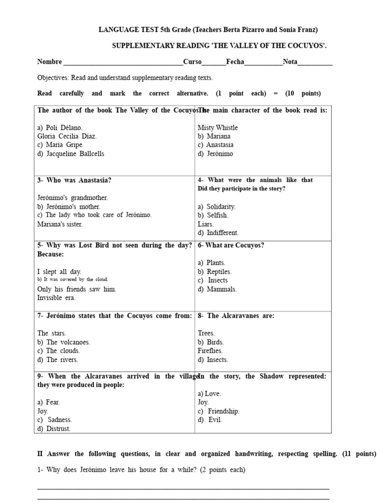 TEST The Valley of The Cocuyos | PDF