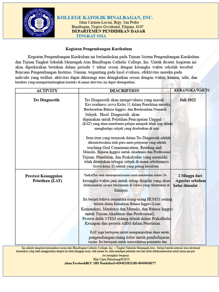 Kegiatan Pengembangan Kurikulum | PDF