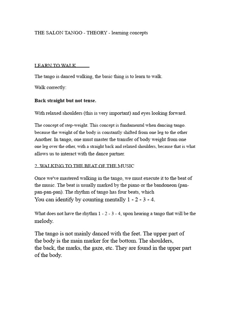 2.the Theory of Salon Tango | PDF | Tango | Tango Music