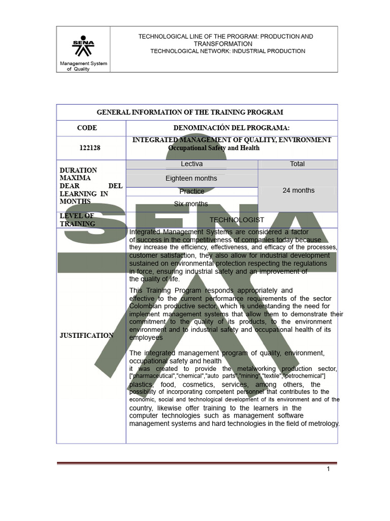 Curricular Structure - HSEQ | PDF | Audit | Regulatory Compliance