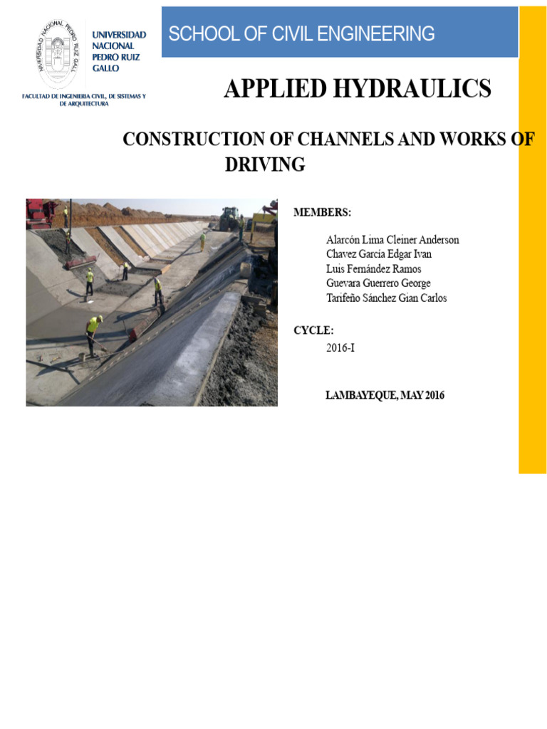 Construction of Channels and Conveyance Works | PDF | Concrete ...