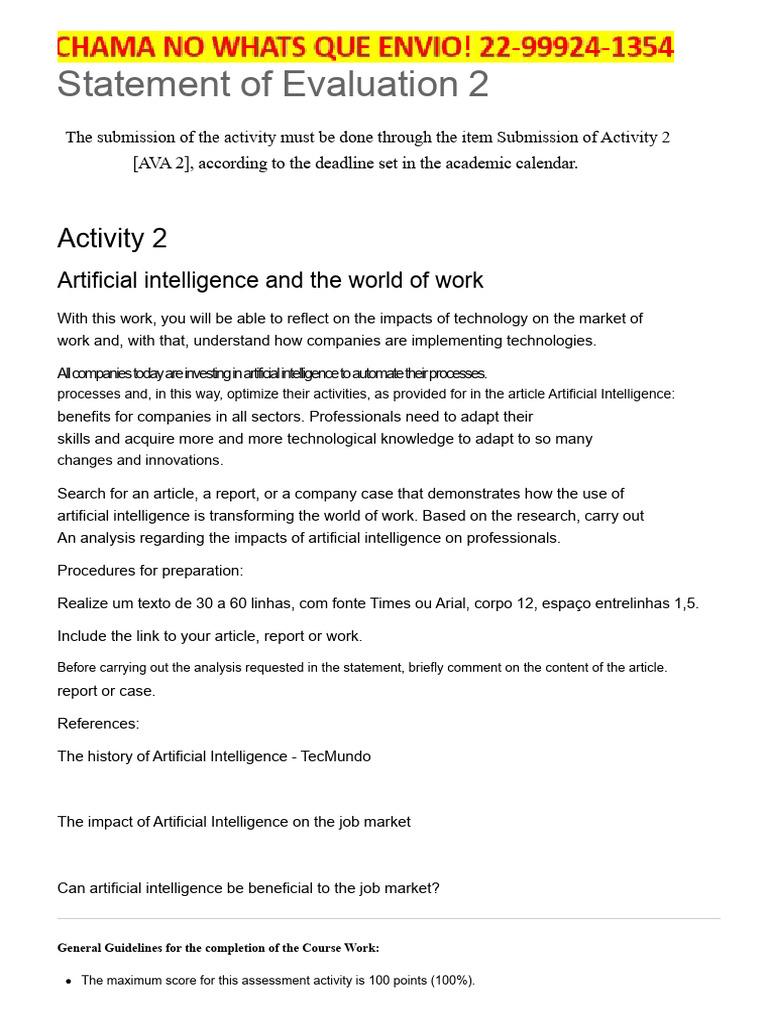 Statement of Assessment 2 - Emerging Technology and Protagonism (h90100 ...