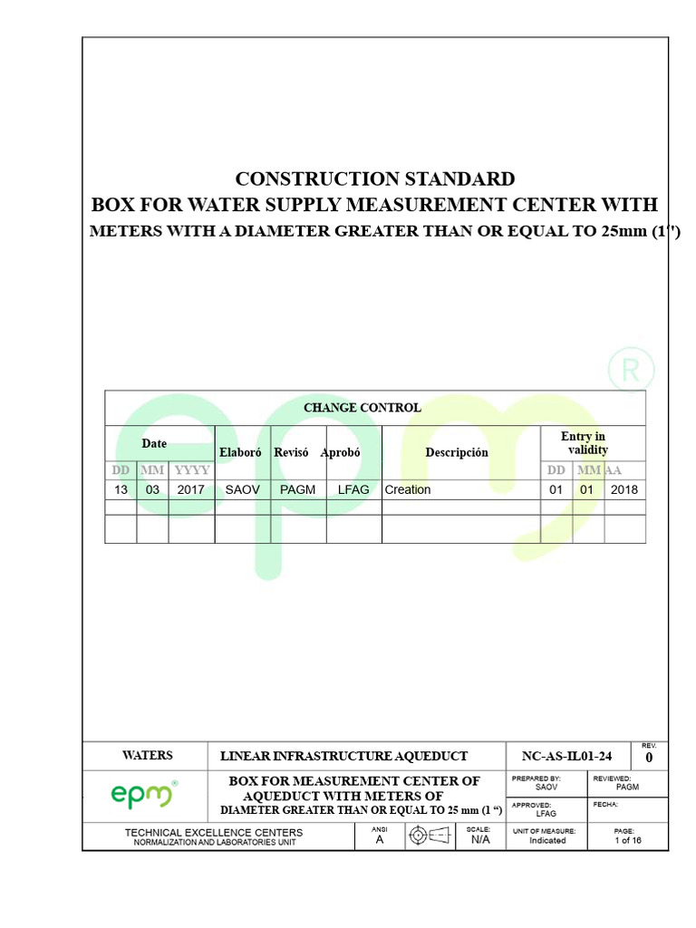 NC As IL01 24 Box For Water Supply Metering Center With Meters of ...