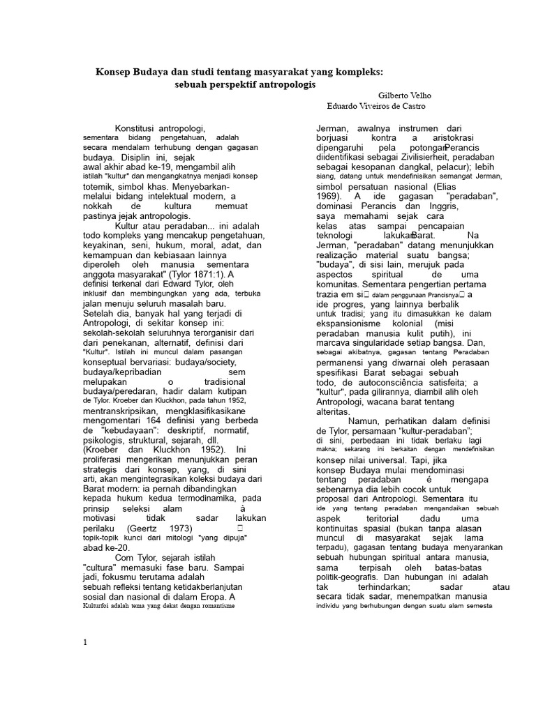 Antropologi dan Konsep Budaya Modern | PDF