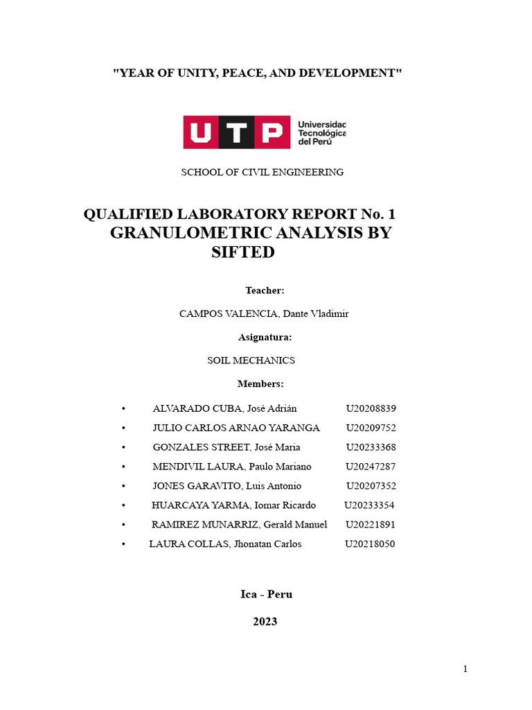 Granulometric Analysis Report 2023 | PDF
