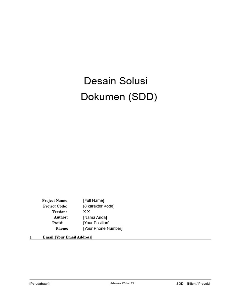 03 Dokumen Desain Solusi SDD | PDF